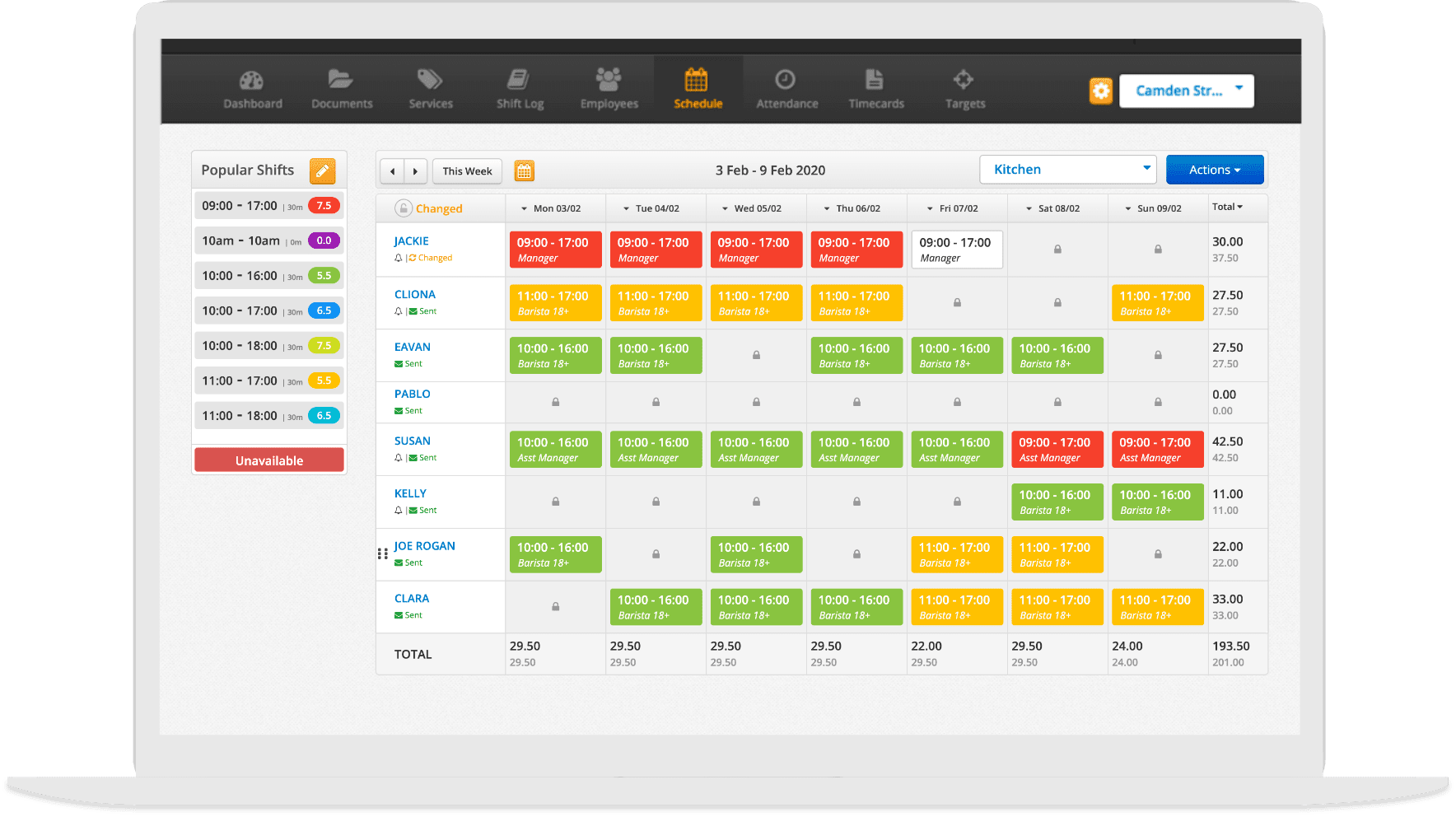 Rota Software Solutions for Catering | Staff Rota App